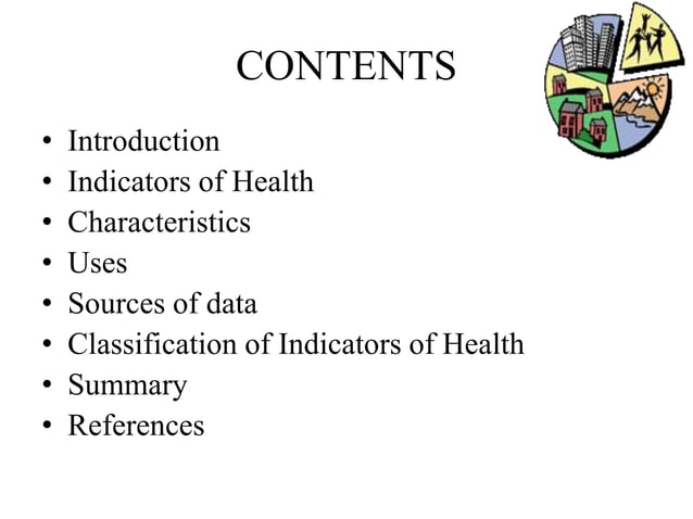 Indicators of health | PPTX | Diseases and Conditions | Medical Health