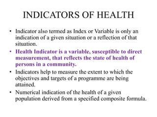 Indicators of health | PPTX