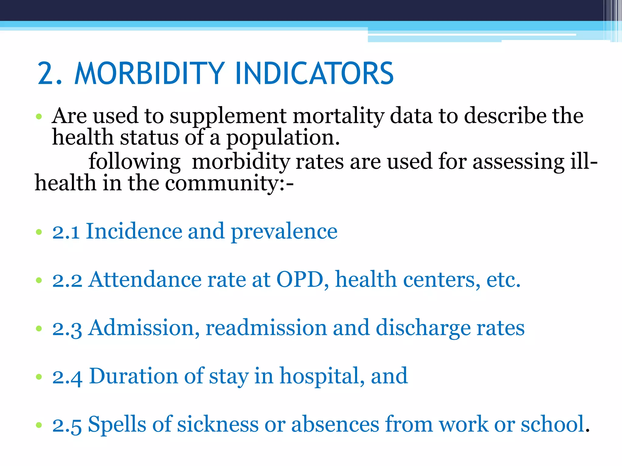 Indicators of health | PPTX