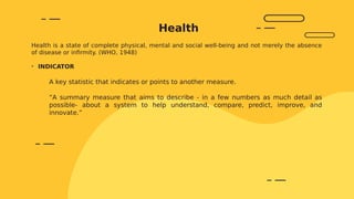 Indicators of health | PDF
