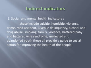 Indicators of health | PPTX