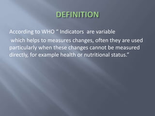 Indicators of health | PPTX