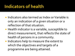 Indicators of health.pptx. ... | PPTX