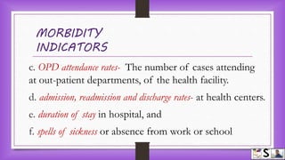 Indicators of health english | PPTX