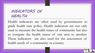 Indicators of health english | PPTX