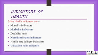Indicators of health english | PPTX