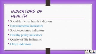 Indicators of health english | PPTX