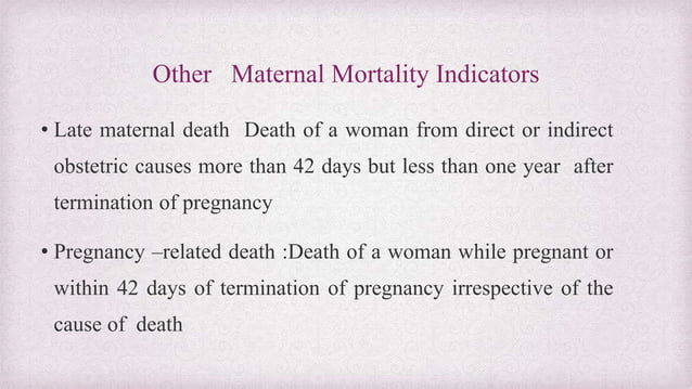 Indicators of mch care | PPTX