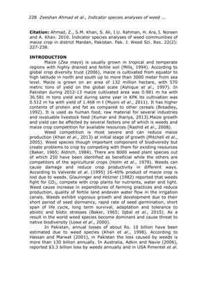 INDICATOR SPECIES ANALYSES OF WEED COMMUNITIES OF MAIZE CROP IN ...