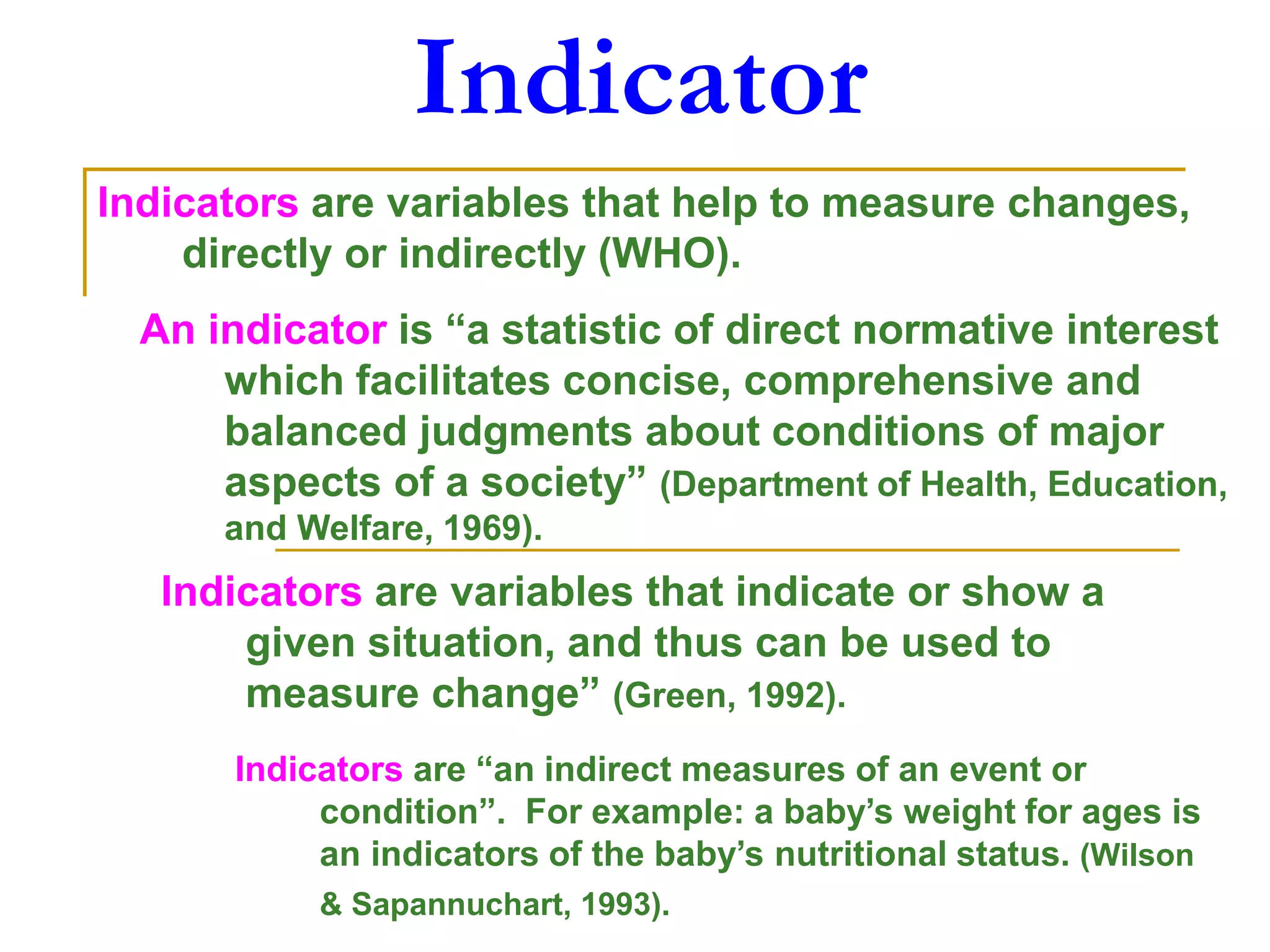 Indicators & Targets Example | PPTX