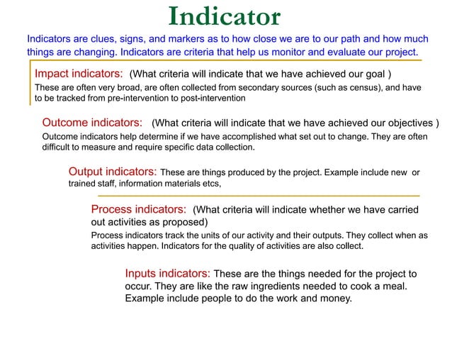 Indicators & Targets Example | PPTX