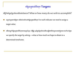 Indicators & Targets Example | PPTX