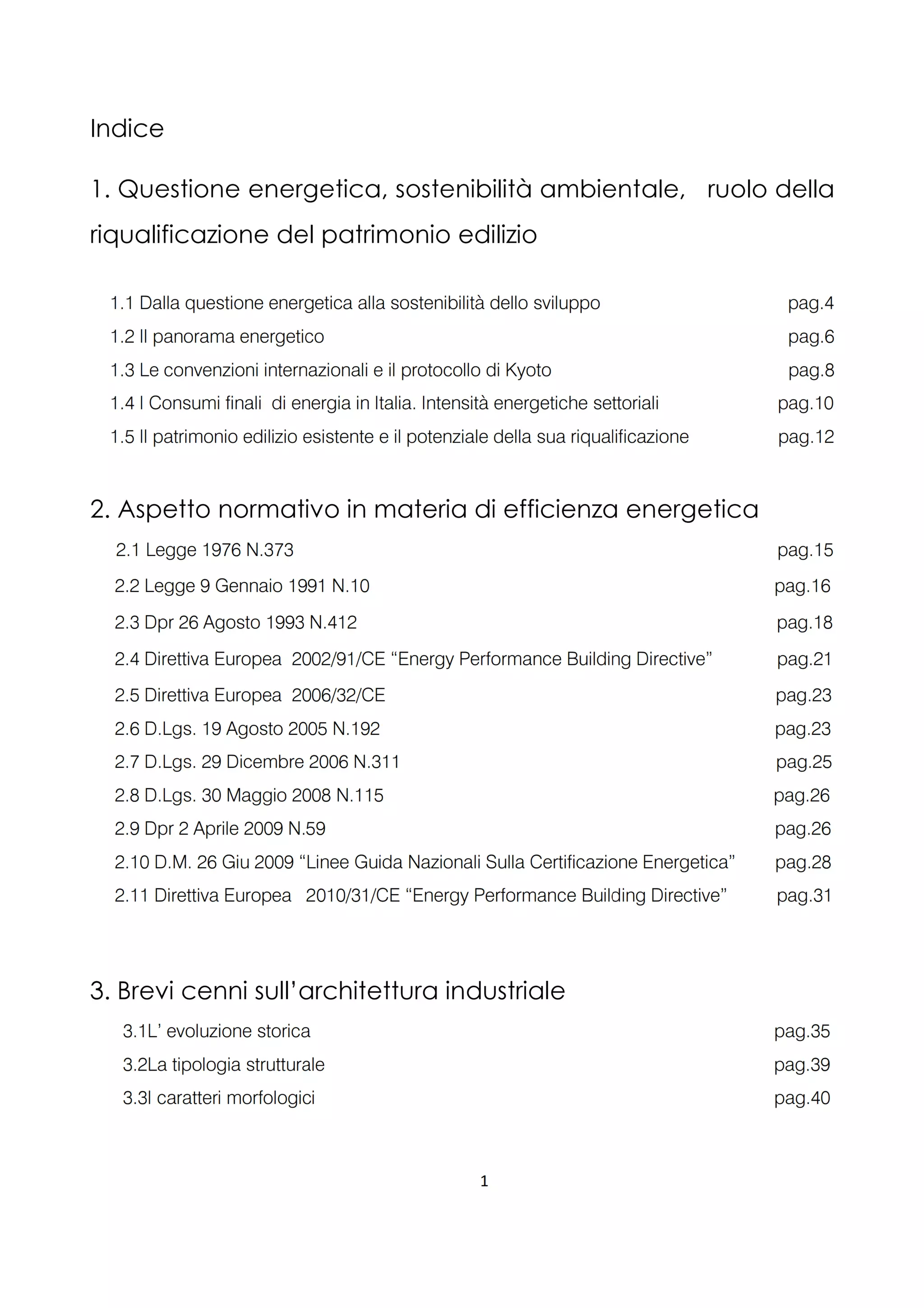 Tesi di Laurea (Indice) | PDF