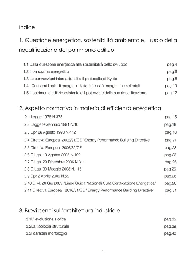 Tesi di Laurea (Indice) | PDF