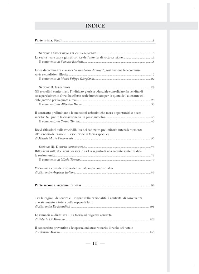 Indice Rivista notarile n. 3 2014 Genghini | PDF