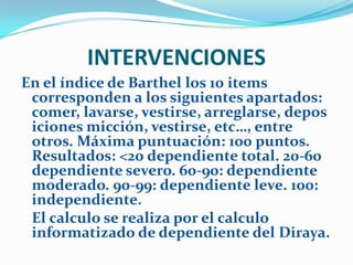 Indice de barthel y atención primaria | PPTX