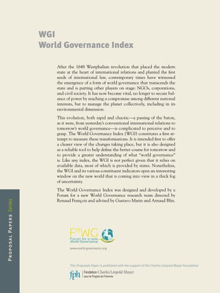 Indice de gobernanza mundial | PDF