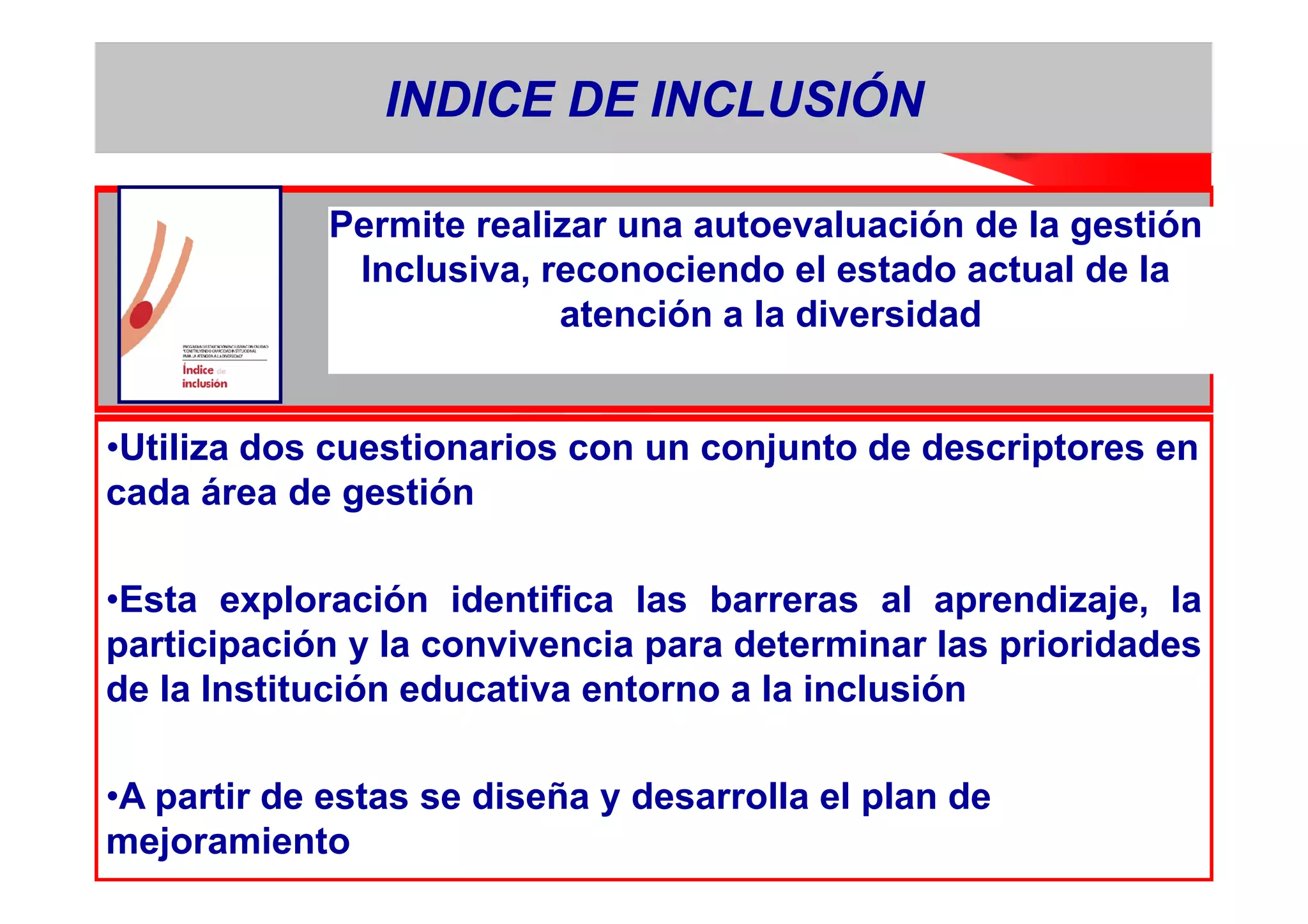 Indice de inclusion | PDF | Professional School | Postgraduate Education