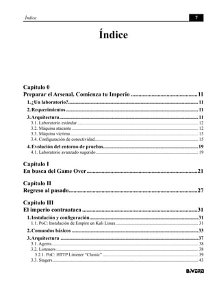 Índice de libro: "Empire: Hacking Avanzado en el Red Team" | PDF