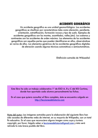 Accidentes geográficos del mundo - 1º ESO IES Cartima 14-15 | PDF