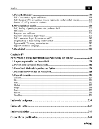 Índice del libro de "Pentesting con Powershell" Silver Edition | PDF