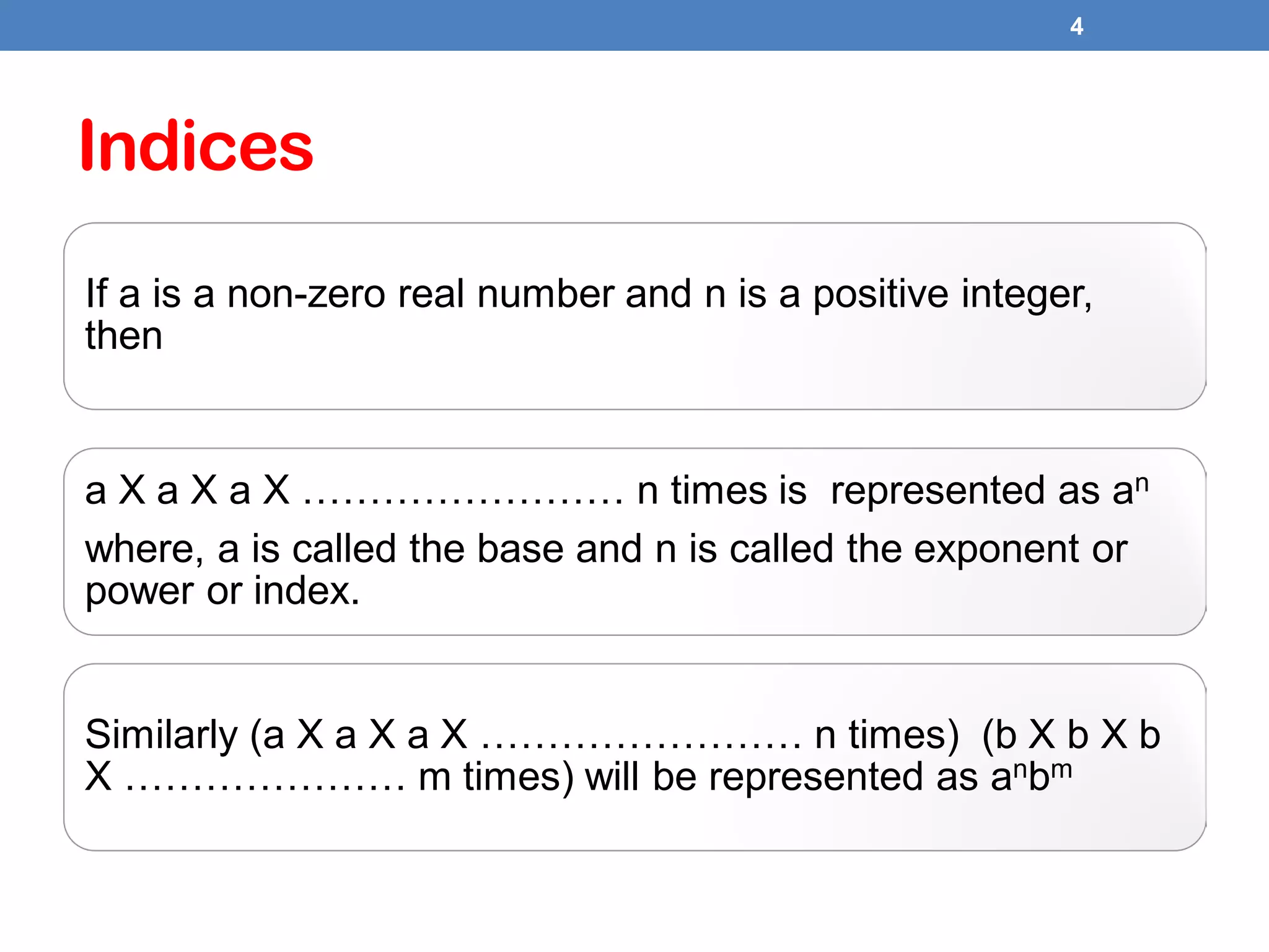 Introduction to Indices | PDF