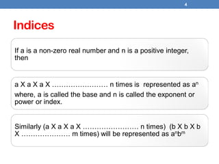 Introduction to Indices | PDF
