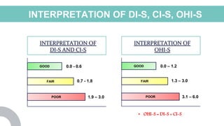 Oral Hygiene Index (OHI) and Oral Hygiene Index-Simplified (OHI-S) | PPTX