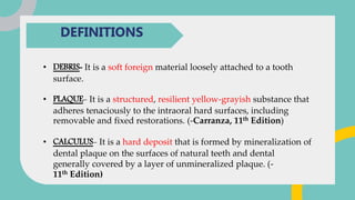 Oral Hygiene Index (OHI) and Oral Hygiene Index-Simplified (OHI-S) | PPTX