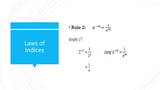 Math Powerpoint - Indices for Grade Nine | PPTX