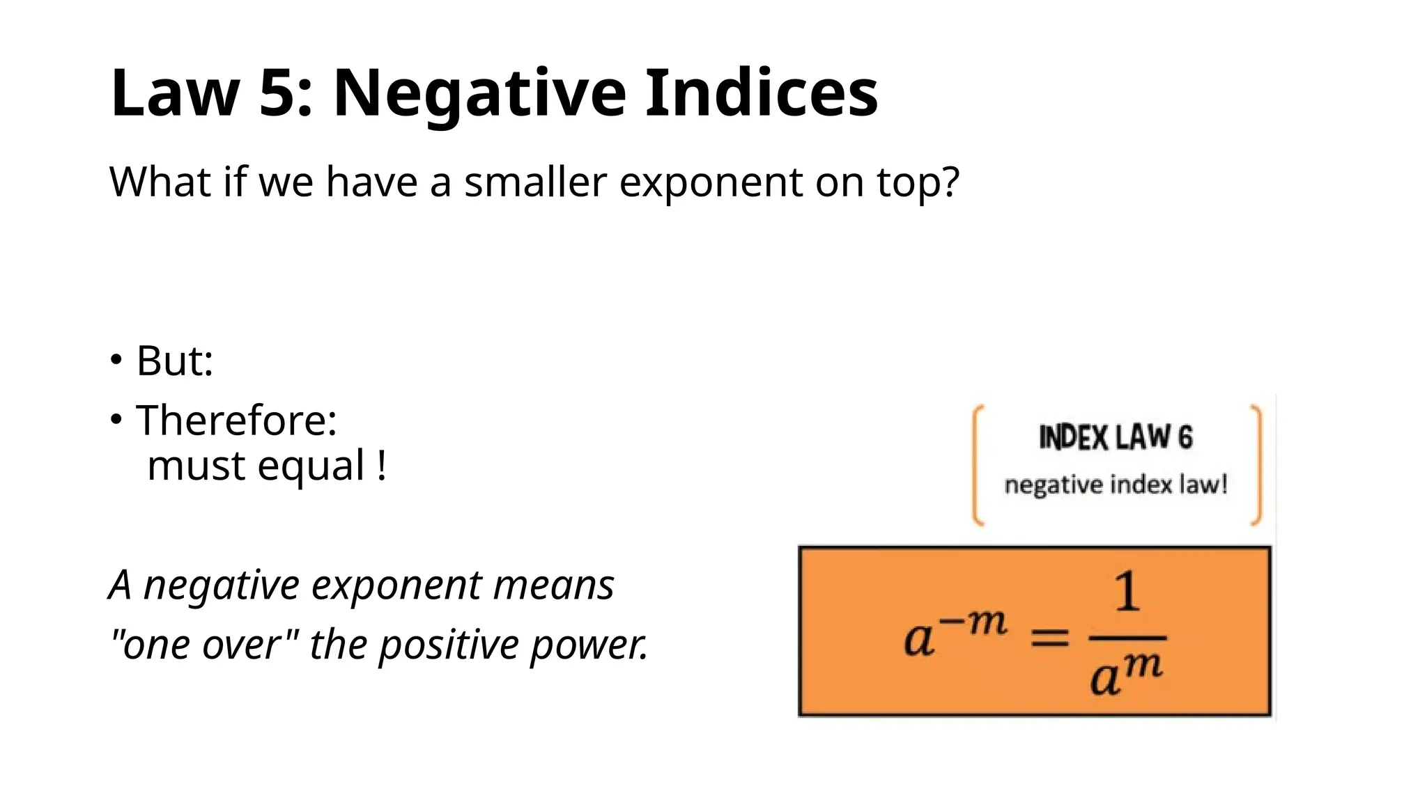 Indices: A lesson on the different Laws of exponents | PPTX