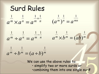 Indices and surds | PPT