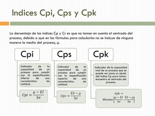 Indices de capacidad | PDF