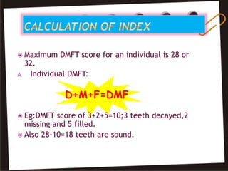 Indices & dmft | PPT