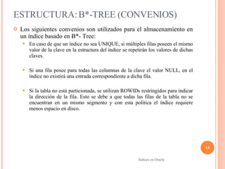 Indices en oracle | PPT