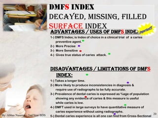 Indices for dental caries | PPTX