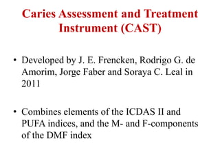 Indices for dental caries | PPTX