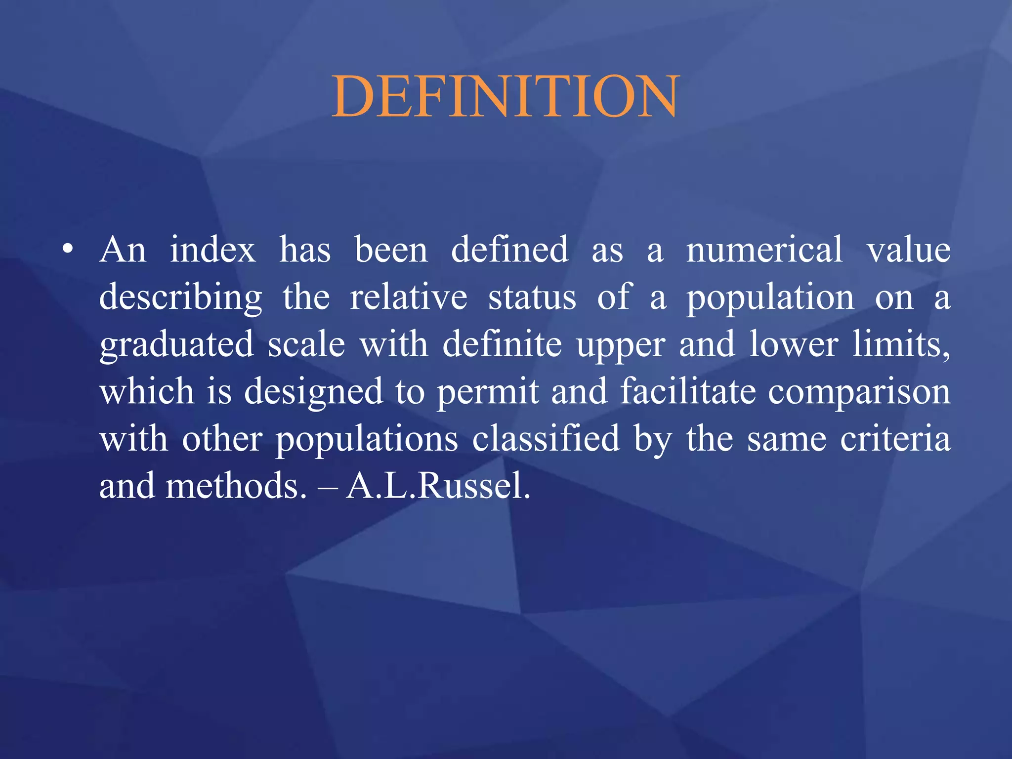 Indices in orthodontics | PPTX