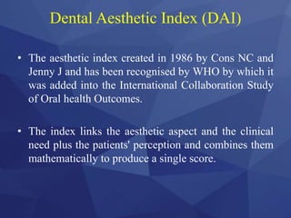 Indices in orthodontics | PPTX