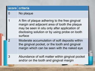 Indices in periodontology | PPTX