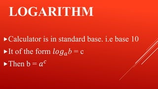Indices and logarithm | PPTX