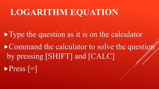 Indices and logarithm | PPTX