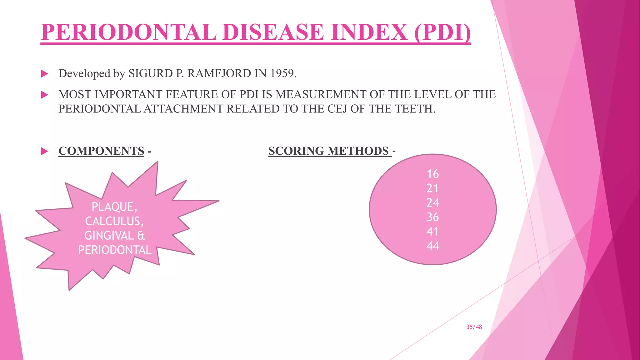 INDICES IN PERIODONTOLOGY | PPTX