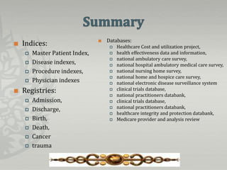 Indices, Registries, And Databases | PPTX