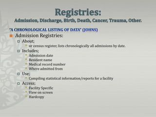 Indices, Registries, And Databases | PPTX