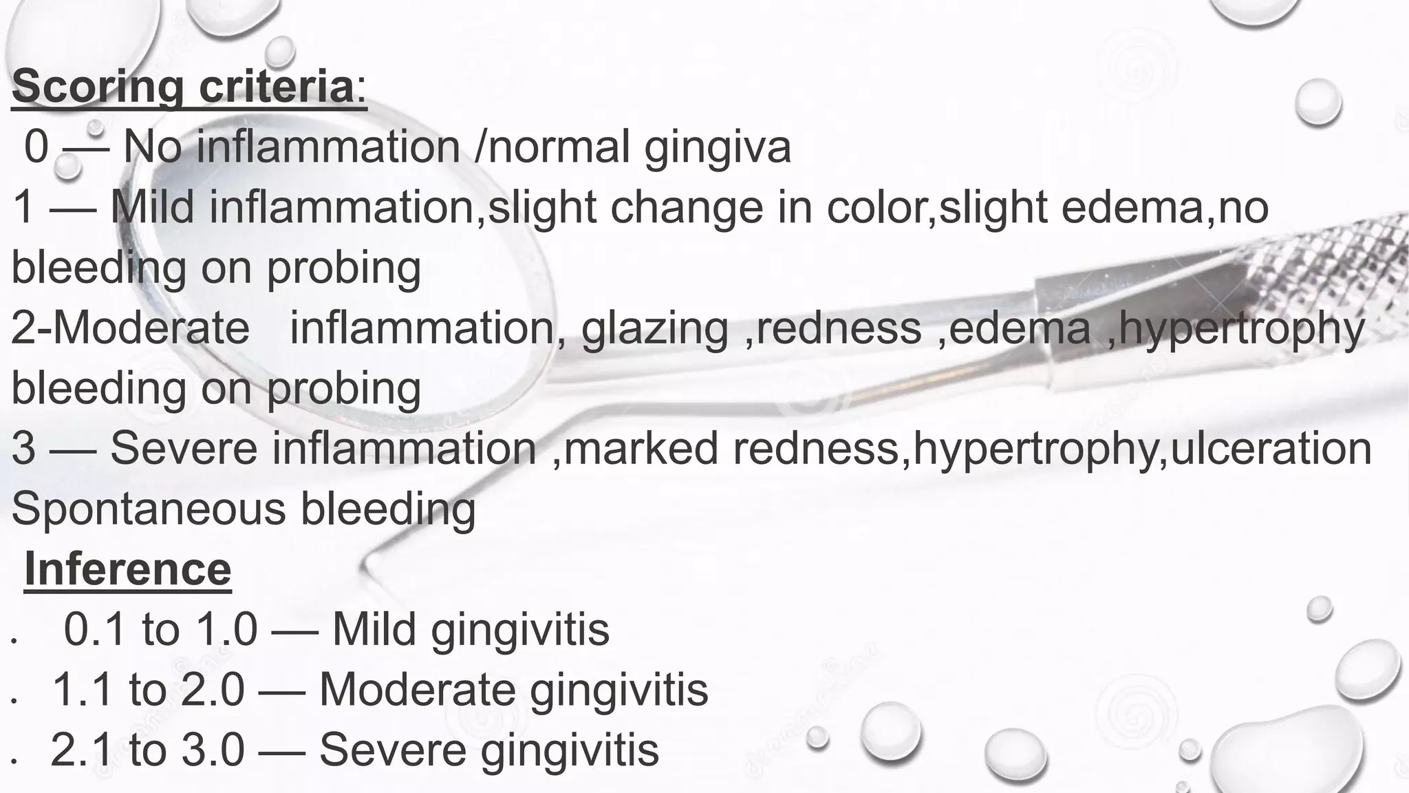 Indices used in periodontal destruction | PPTX | Oral care | Personal Care