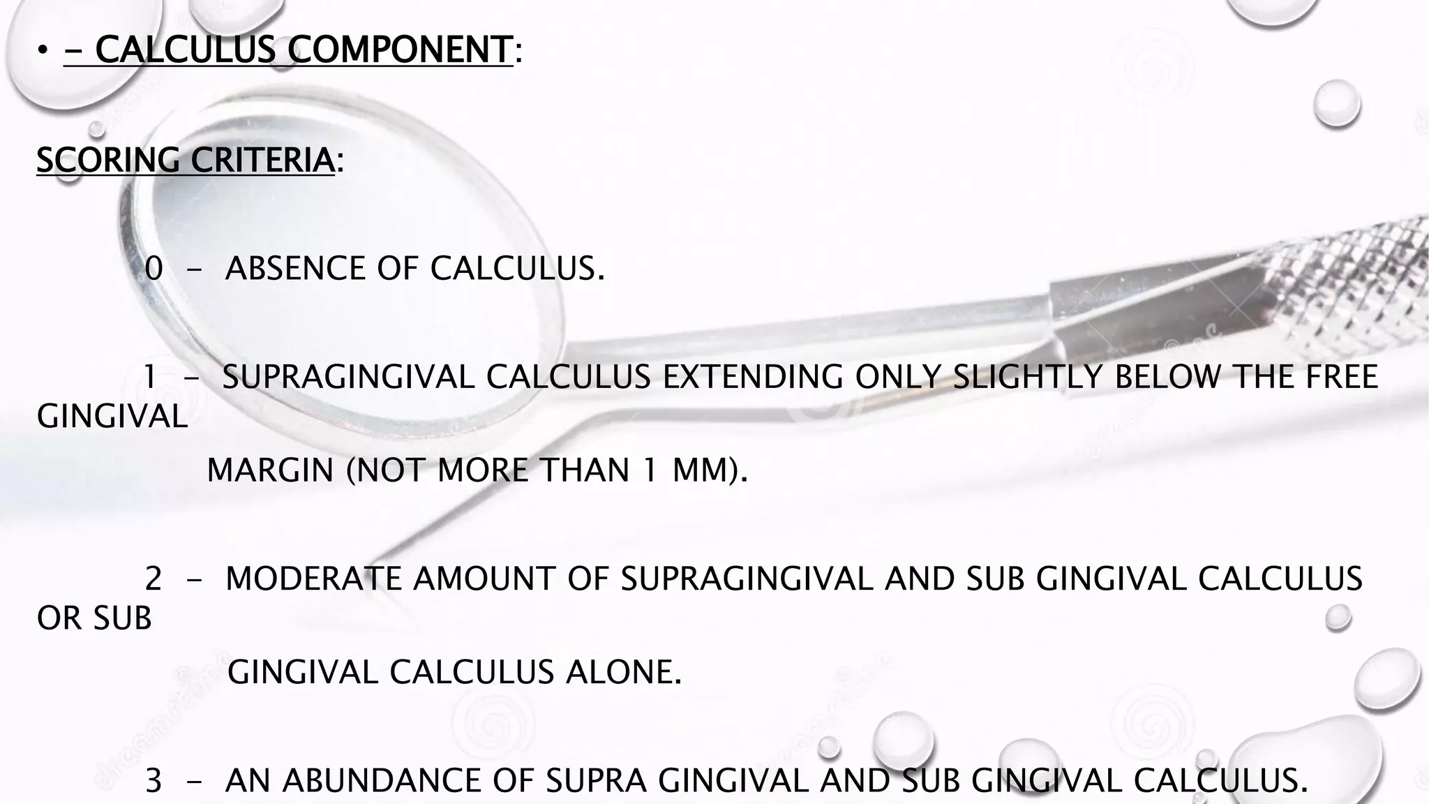 Indices used in periodontal destruction | PPTX | Oral care | Personal Care