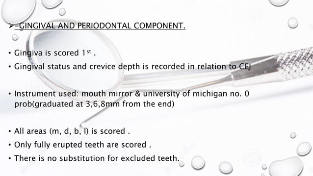 Indices used in periodontal destruction | PPT