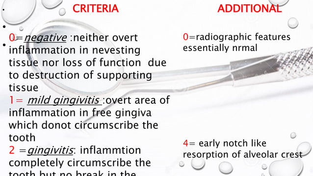 Indices used in periodontal destruction | PPT