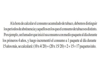 Indice tabaquico | PPTX